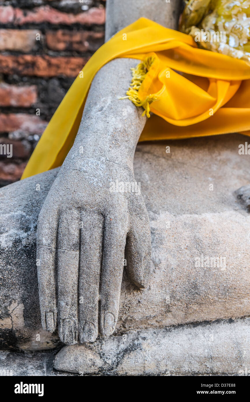 Hand of buddha statue, typical in Thailand Stock Photo - Alamy