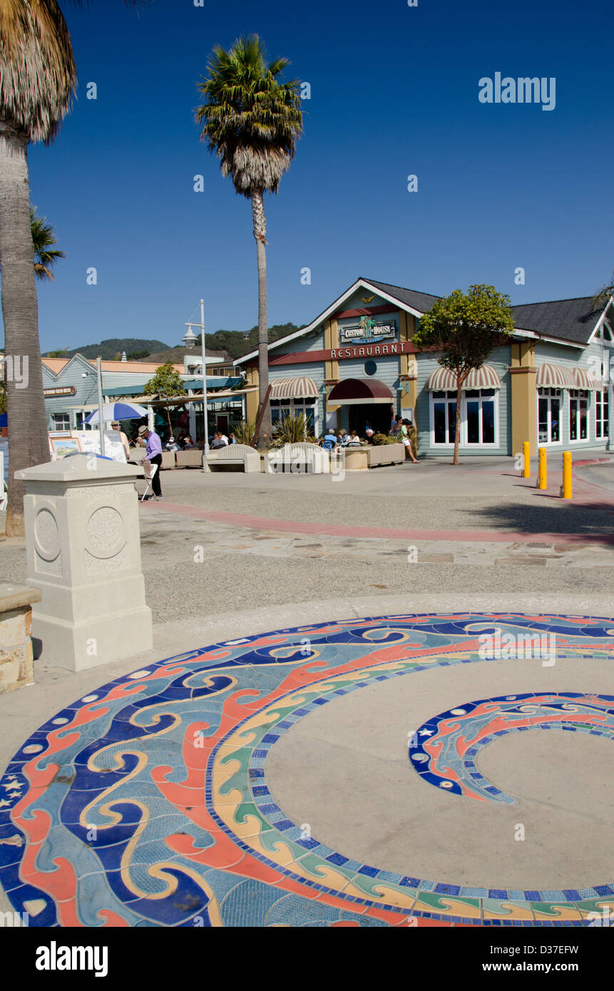California, Pacific Coast, Avila Beach. Downtown waterfront pier area ...