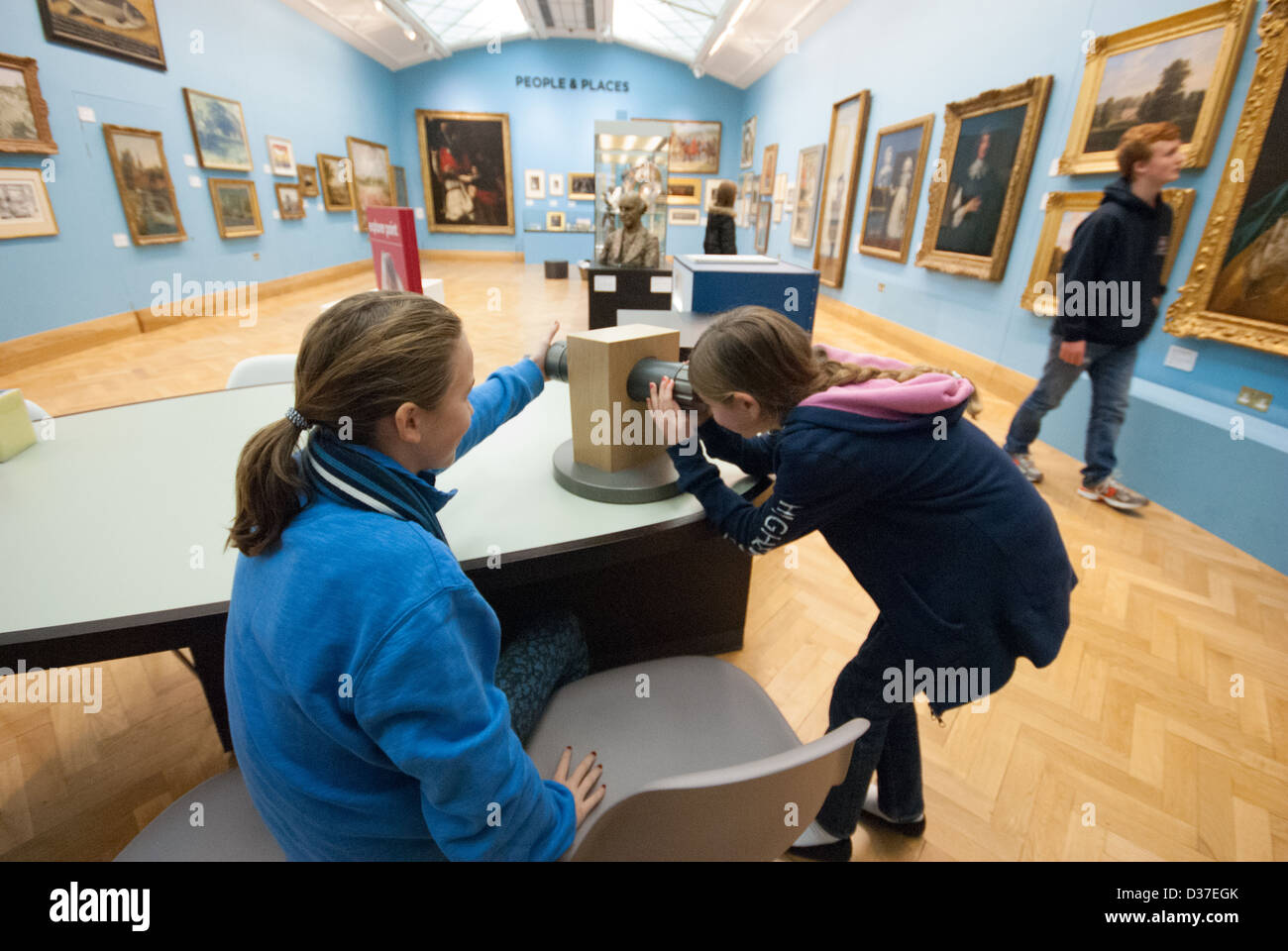 Young children interacting at The Beaney Museum of Canterbury in Kent ...