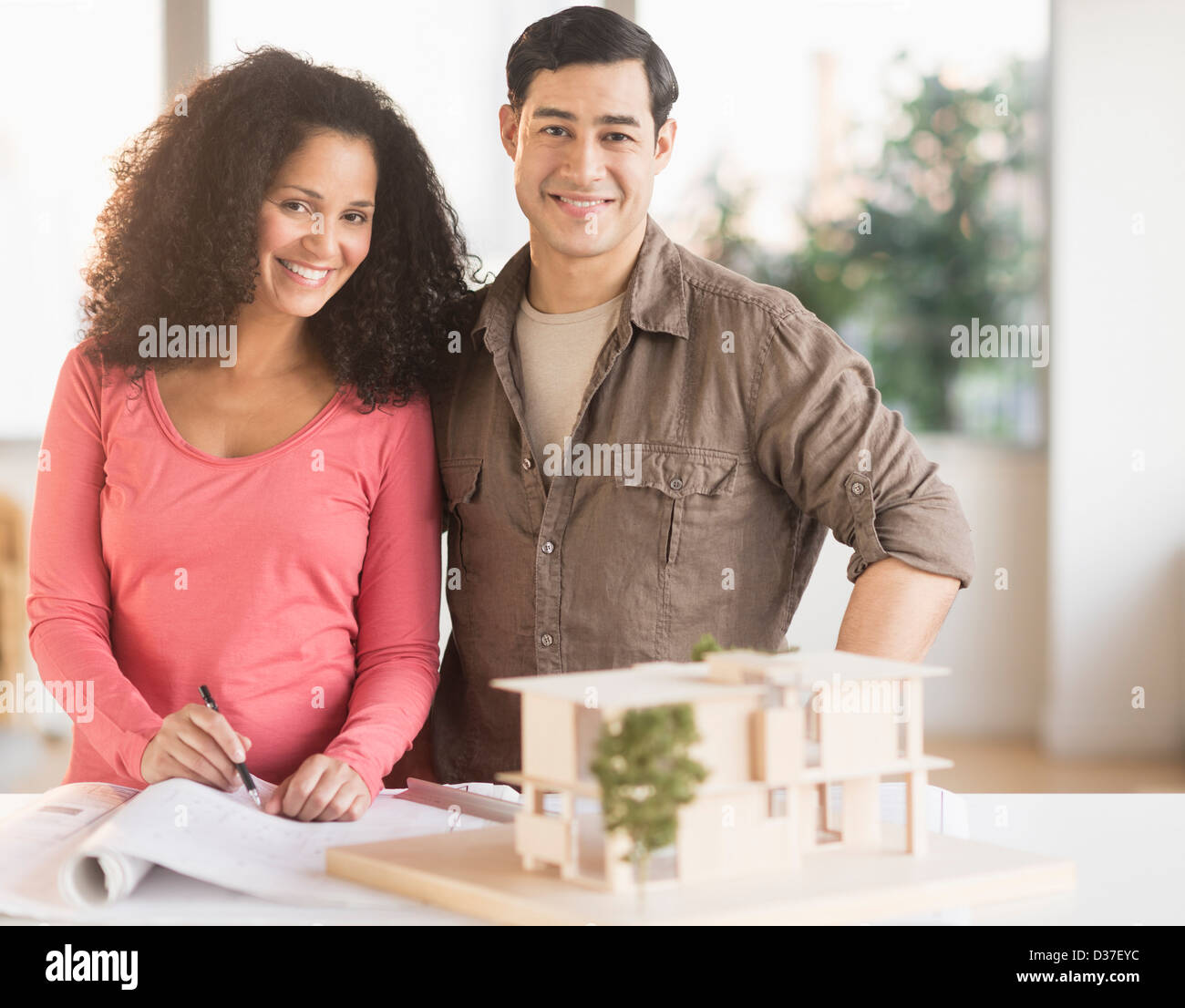 Home portrait smiling together hi-res stock photography and images - Alamy