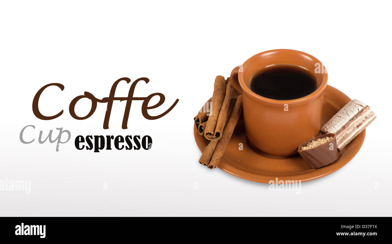 Coffee cup on white background Stock Photo - Alamy