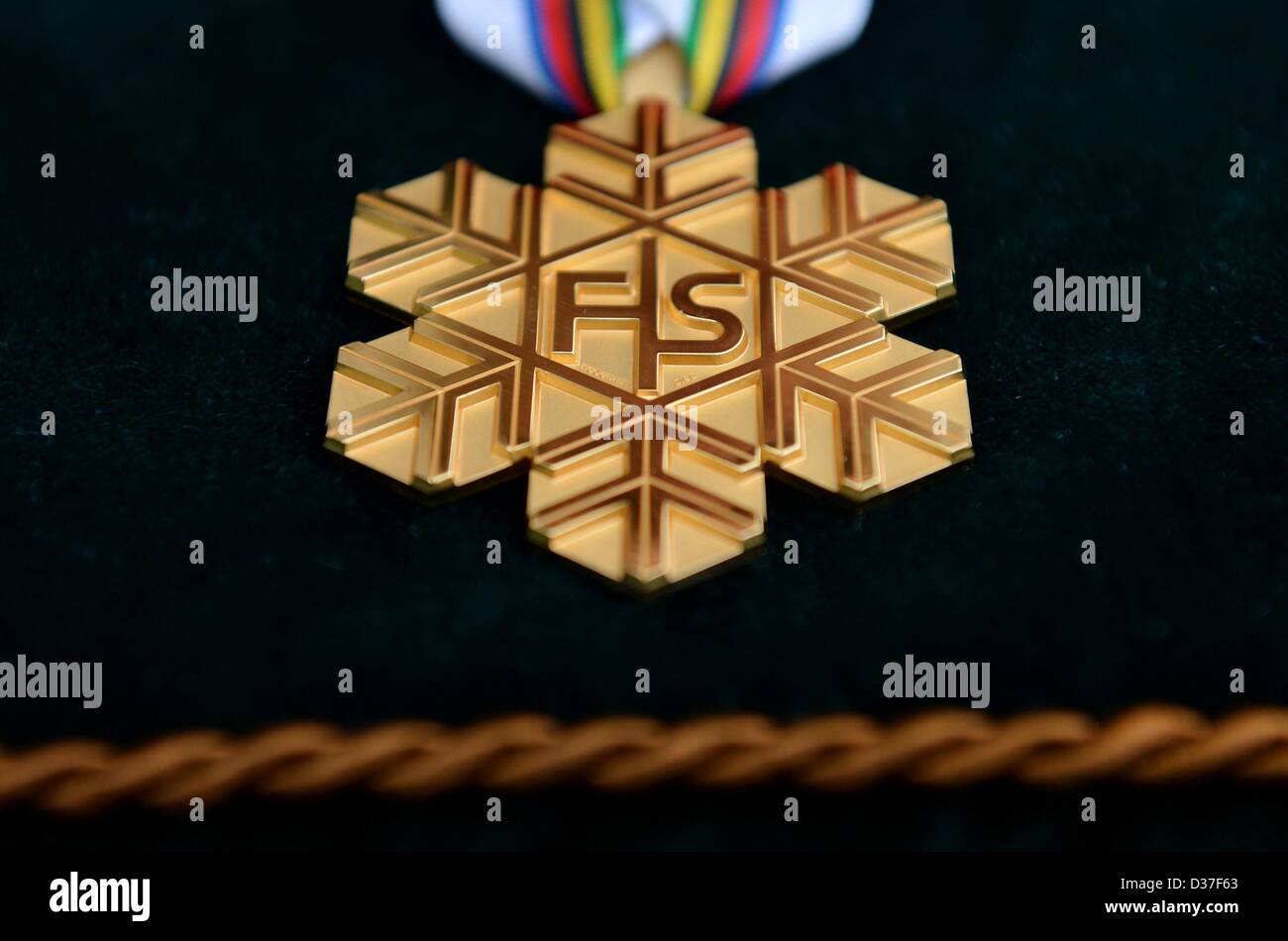 The FIS medal pictured in Schladming, Austria. The Alpine Skiing World ...