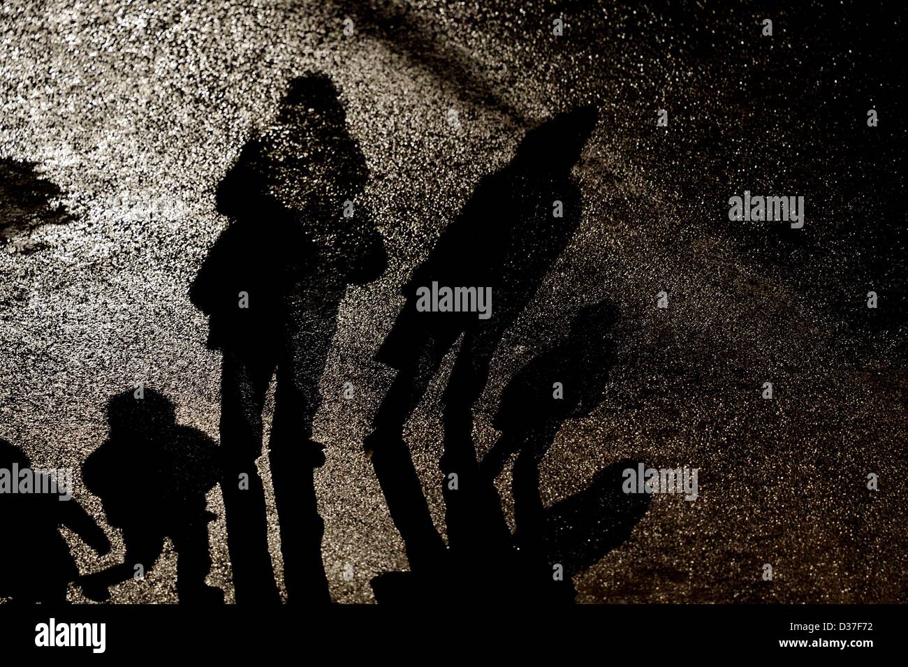Shadows of Spectators at the medal plaza. Photo: Frank May Stock Photo ...