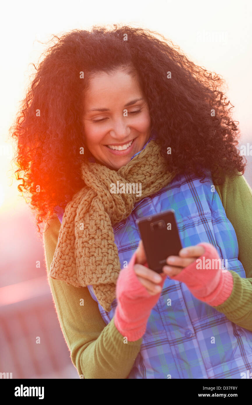 Portrait adult woman mobile hi-res stock photography and images - Alamy