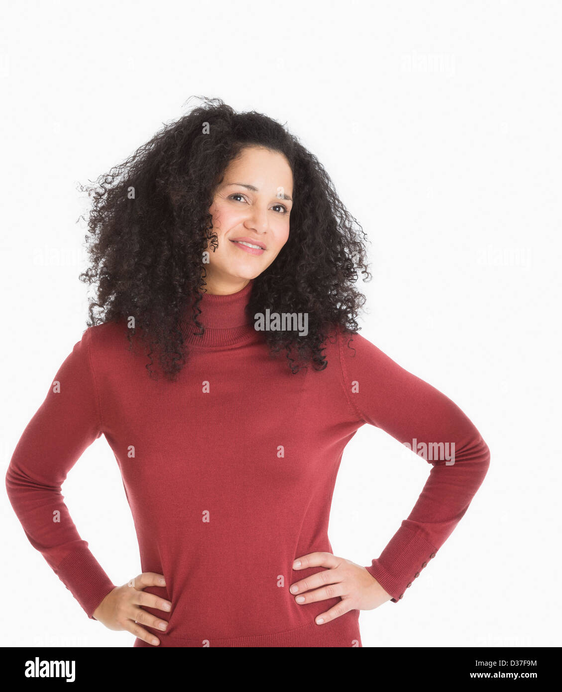 Studio portrait of mid adult woman Stock Photo - Alamy