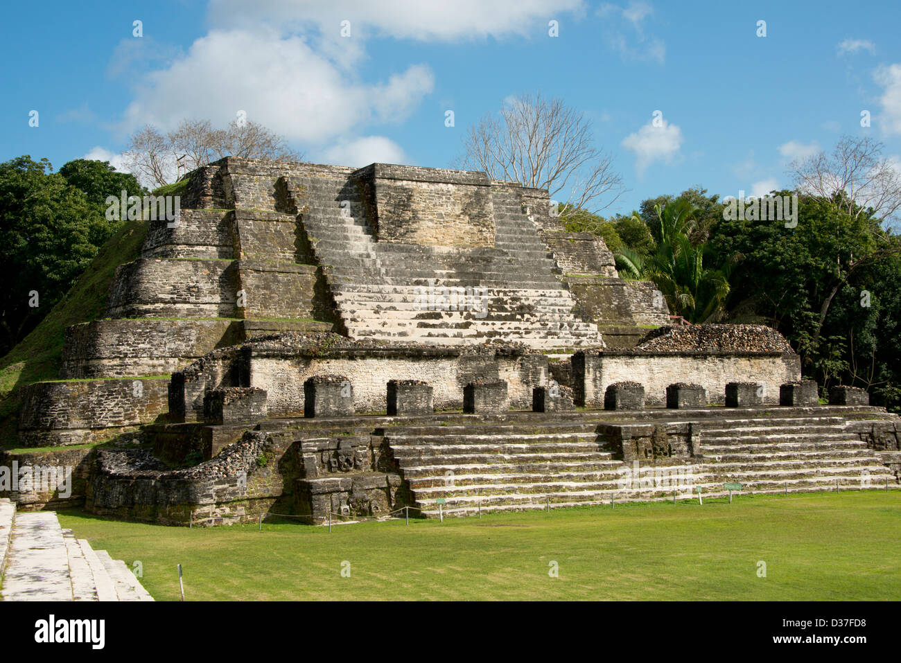 Belize, Altun Ha. Altun Ha, ruins of ancient Mayan ceremonial site from ...