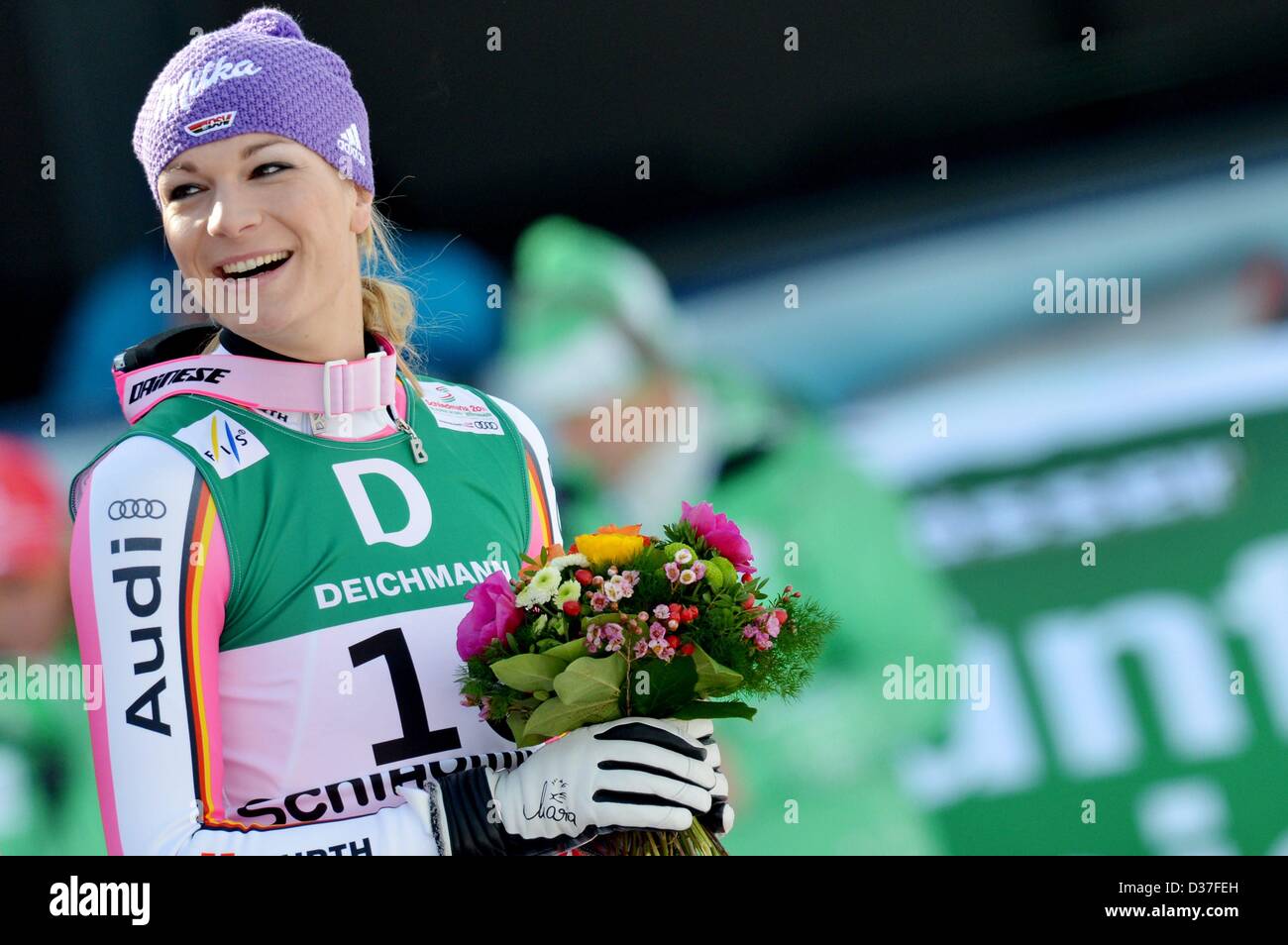 Maria Höfl-Riesch. Photo: Frank May Stock Photo - Alamy