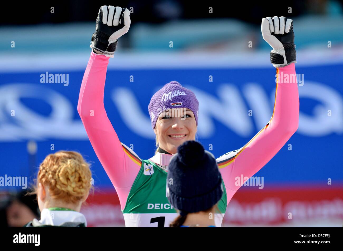 Maria Höfl-Riesch. Photo: Frank May Stock Photo - Alamy