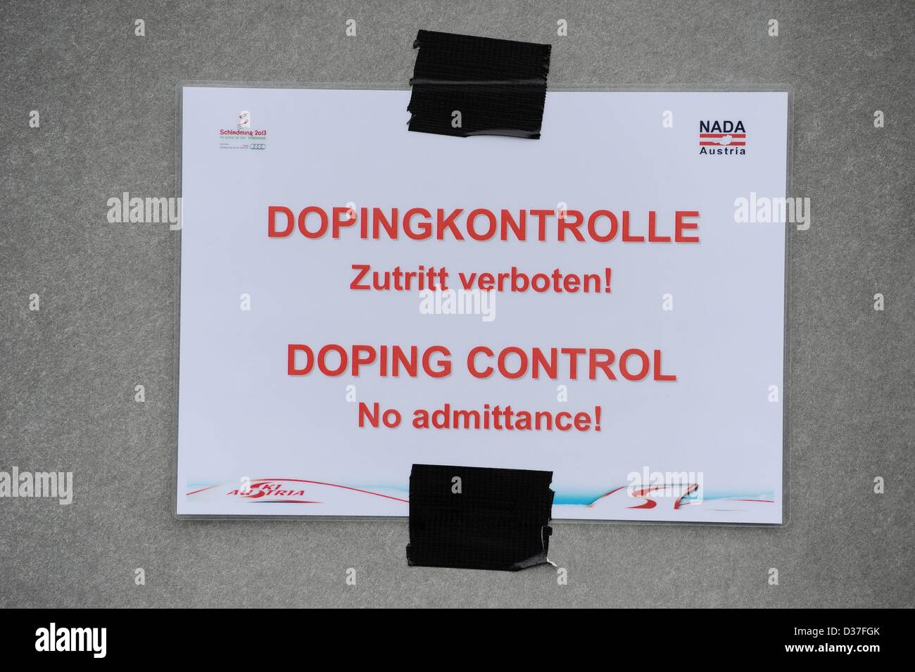 Doping Control at the Ski Worldchampionship. Photo: Frank May Stock ...