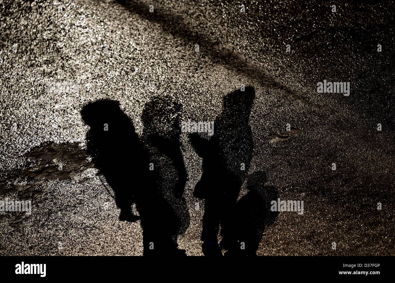 Shadows of Spectators at the medal plaza. Photo: Frank May Stock Photo ...