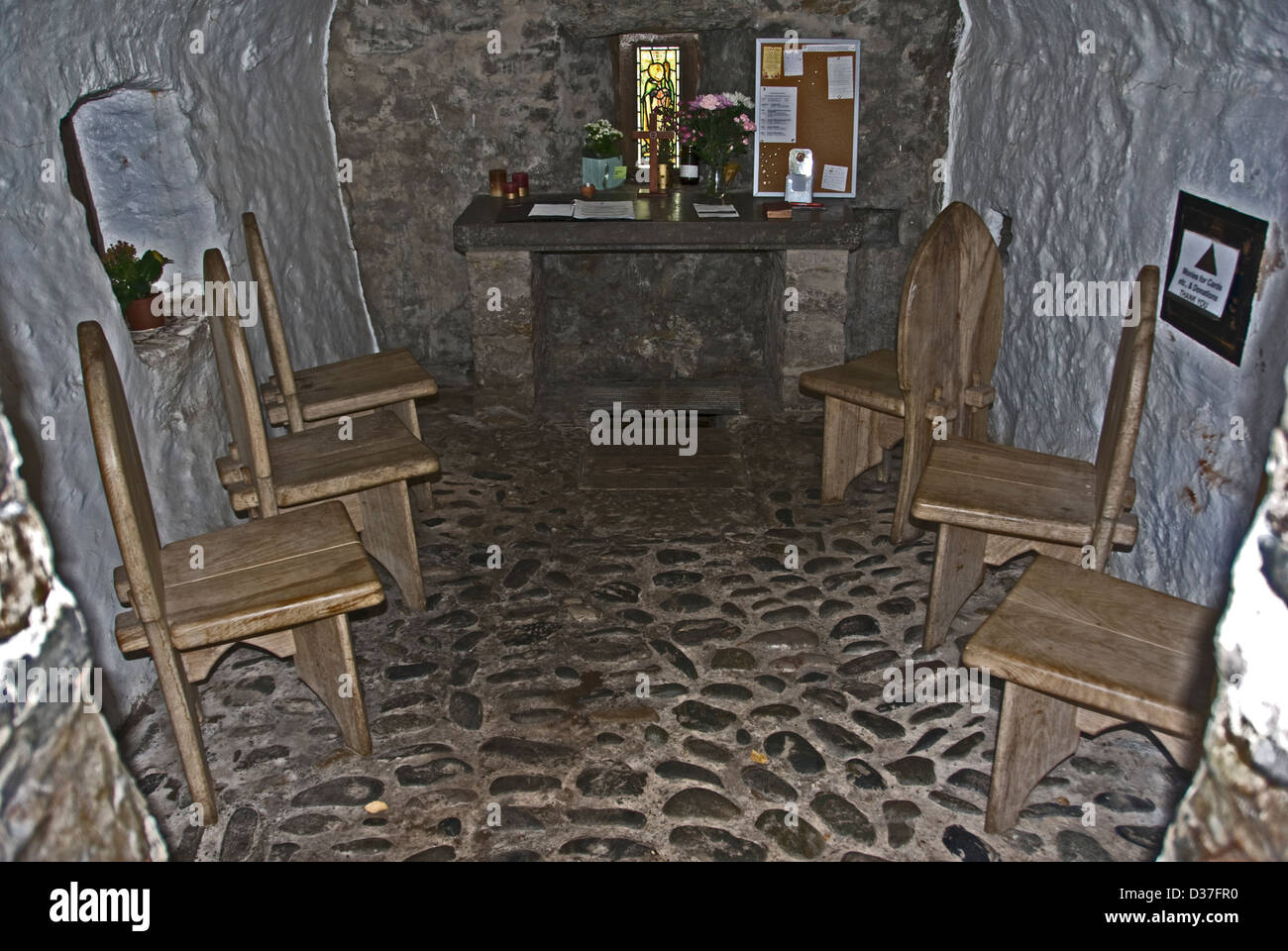 WALES;CONWY; RHOS-ON-SEA INTERIOR EUCHARIST CHURCH OF ST. TRILLO Stock ...