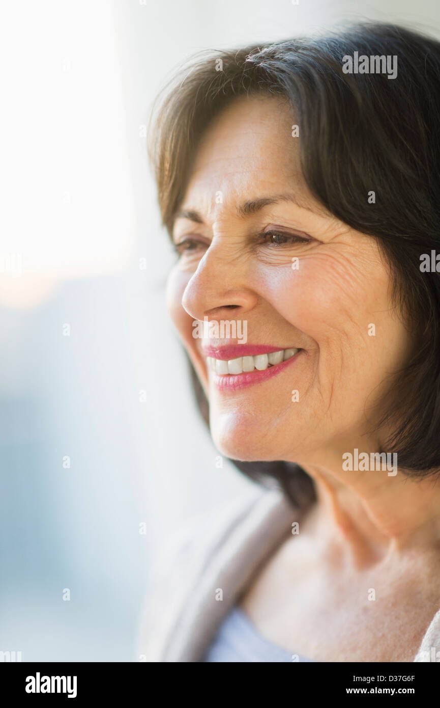 USA, New Jersey, Jersey City, Portrait of senior woman Stock Photo - Alamy