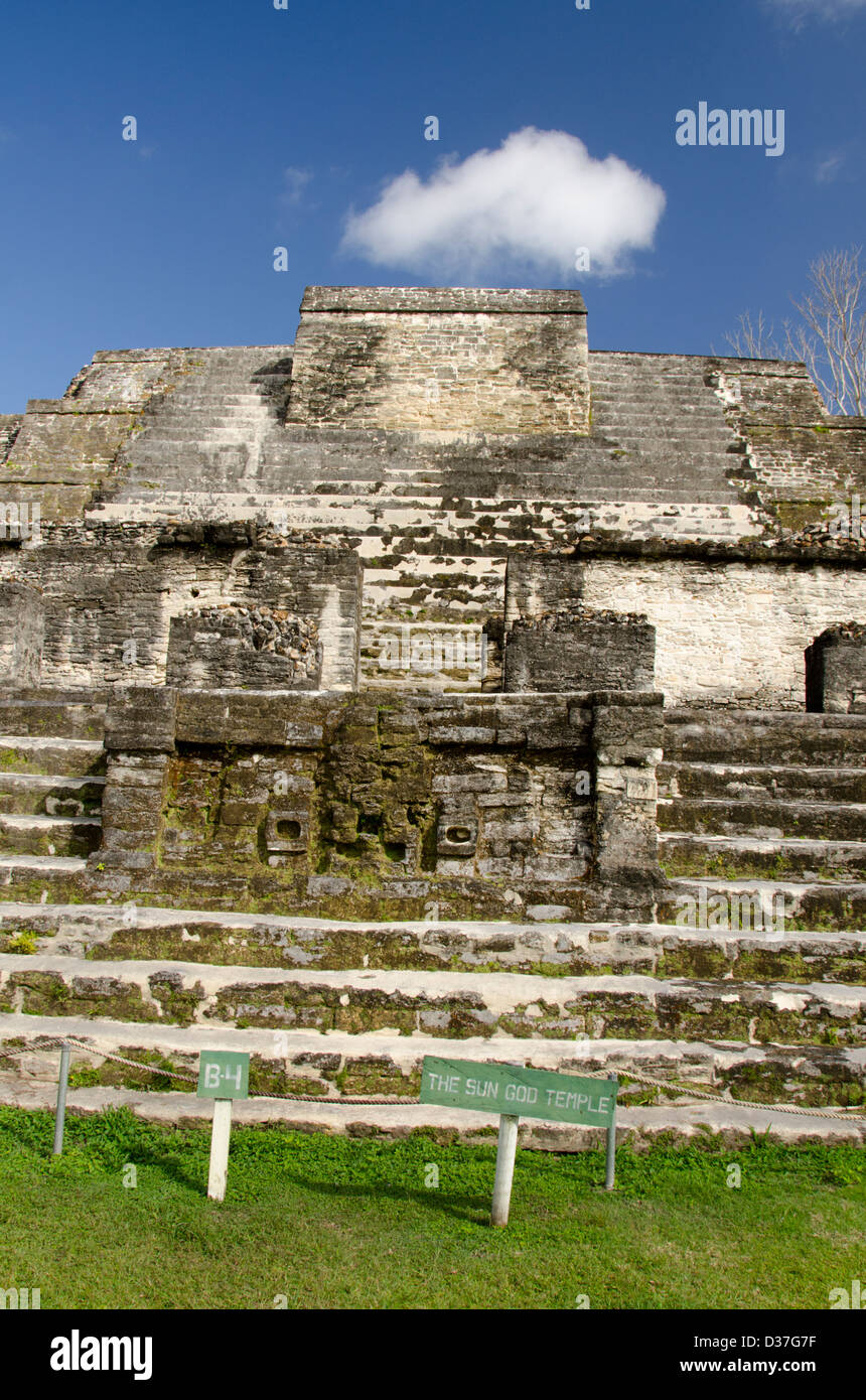 Belize, Altun Ha. Altun Ha, ruins of ancient Mayan ceremonial site from ...