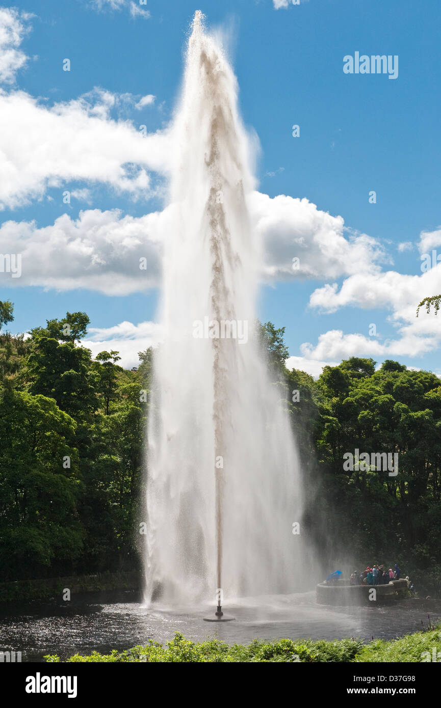 The spectacular fountain in the eccentric Victorian water gardens at ...