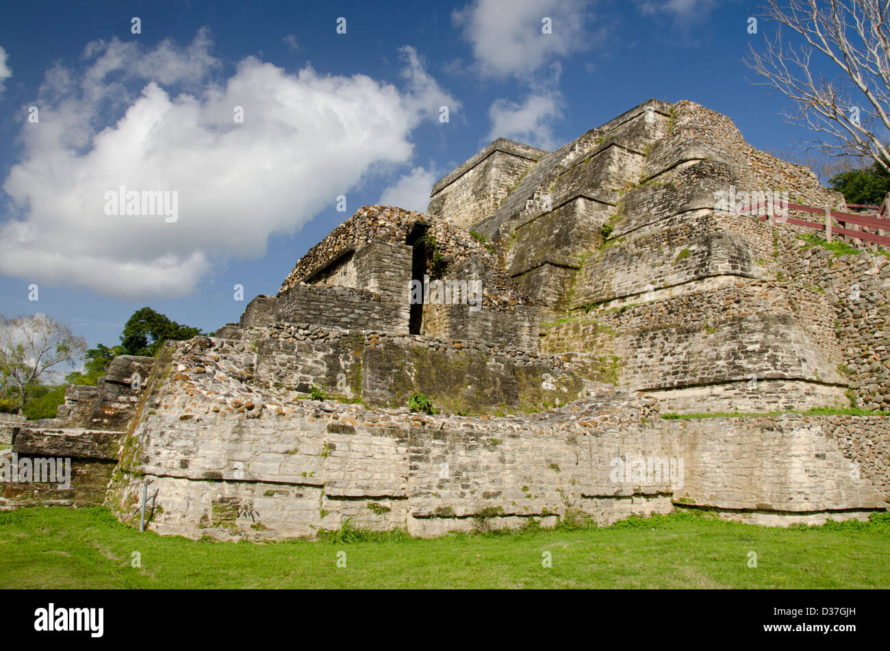 Belize, Altun Ha. Altun Ha, ruins of ancient Mayan ceremonial site from ...