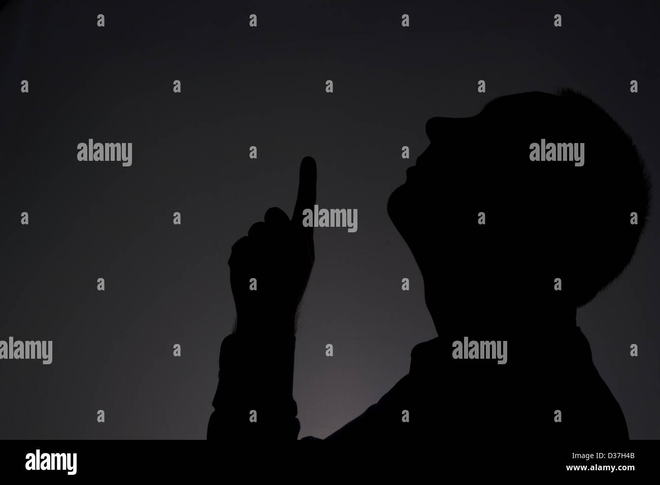 Man showing something Stock Photo - Alamy