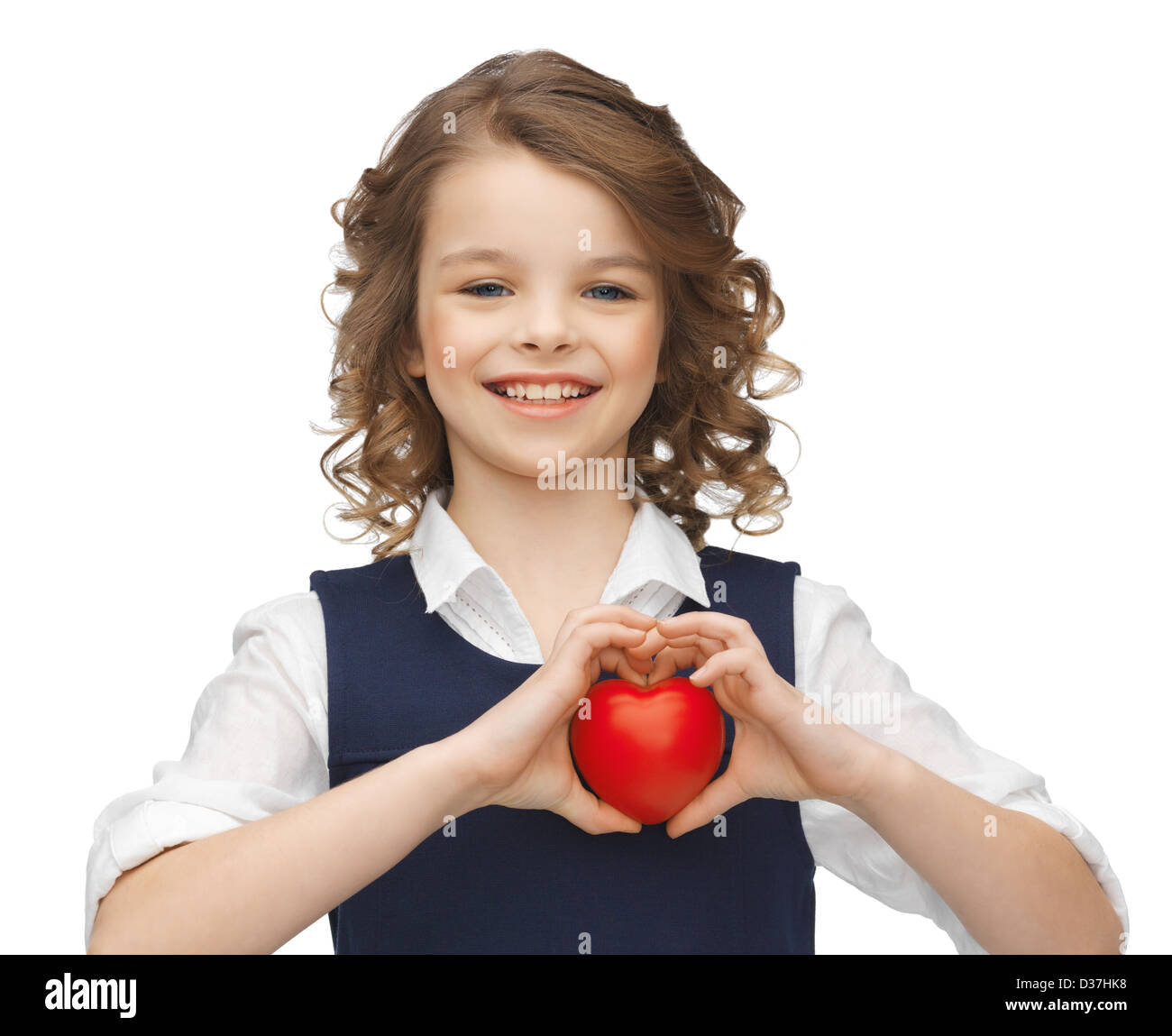 girl with small heart Stock Photo - Alamy