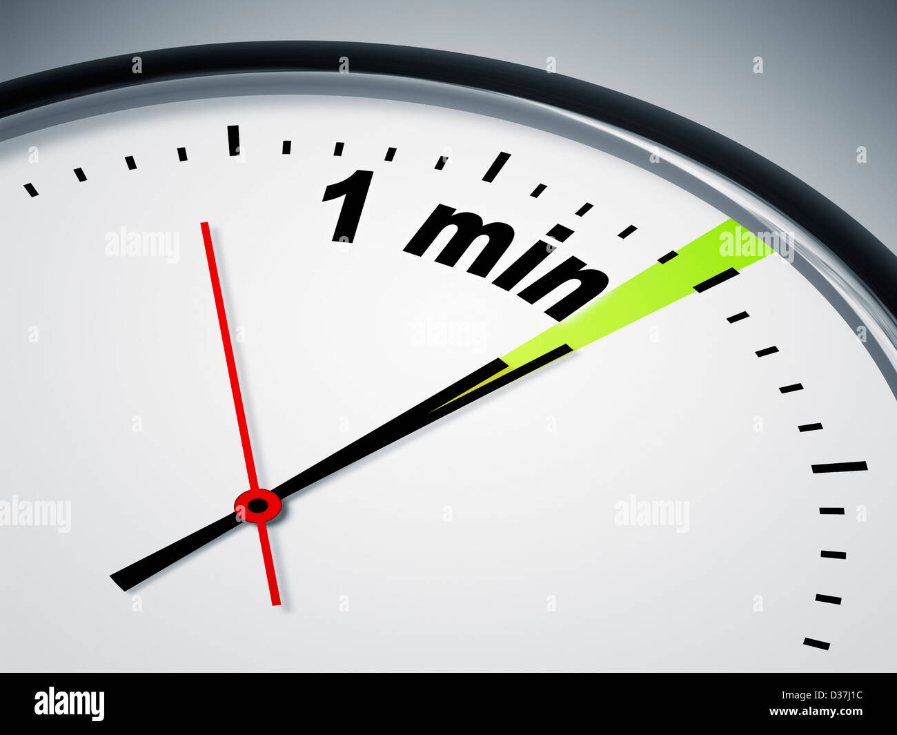 An image of a nice clock with 1 min Stock Photo - Alamy