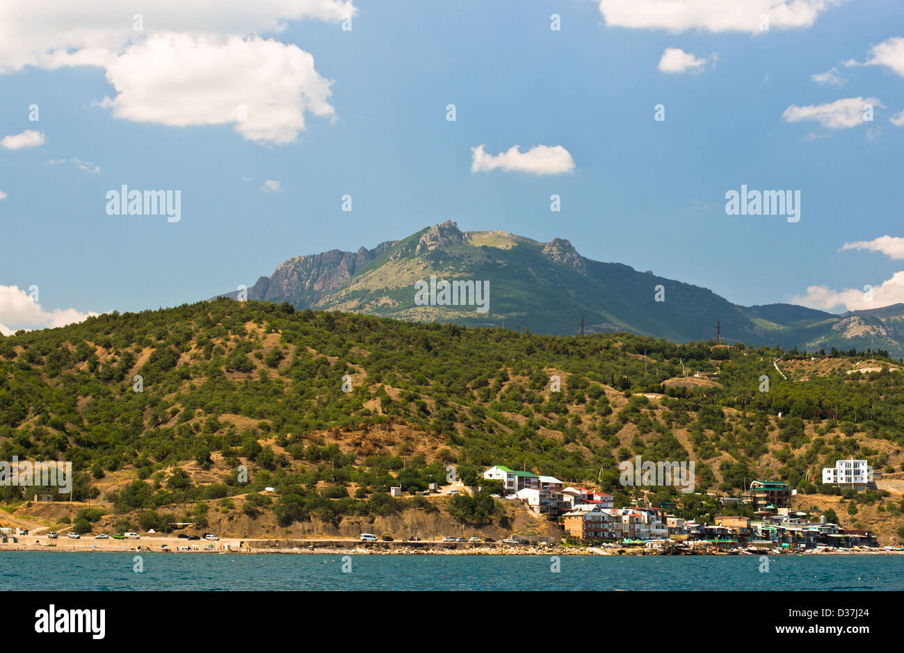 alushta, beach, black sea, blue sky, clear sky, cliff, coastline ...