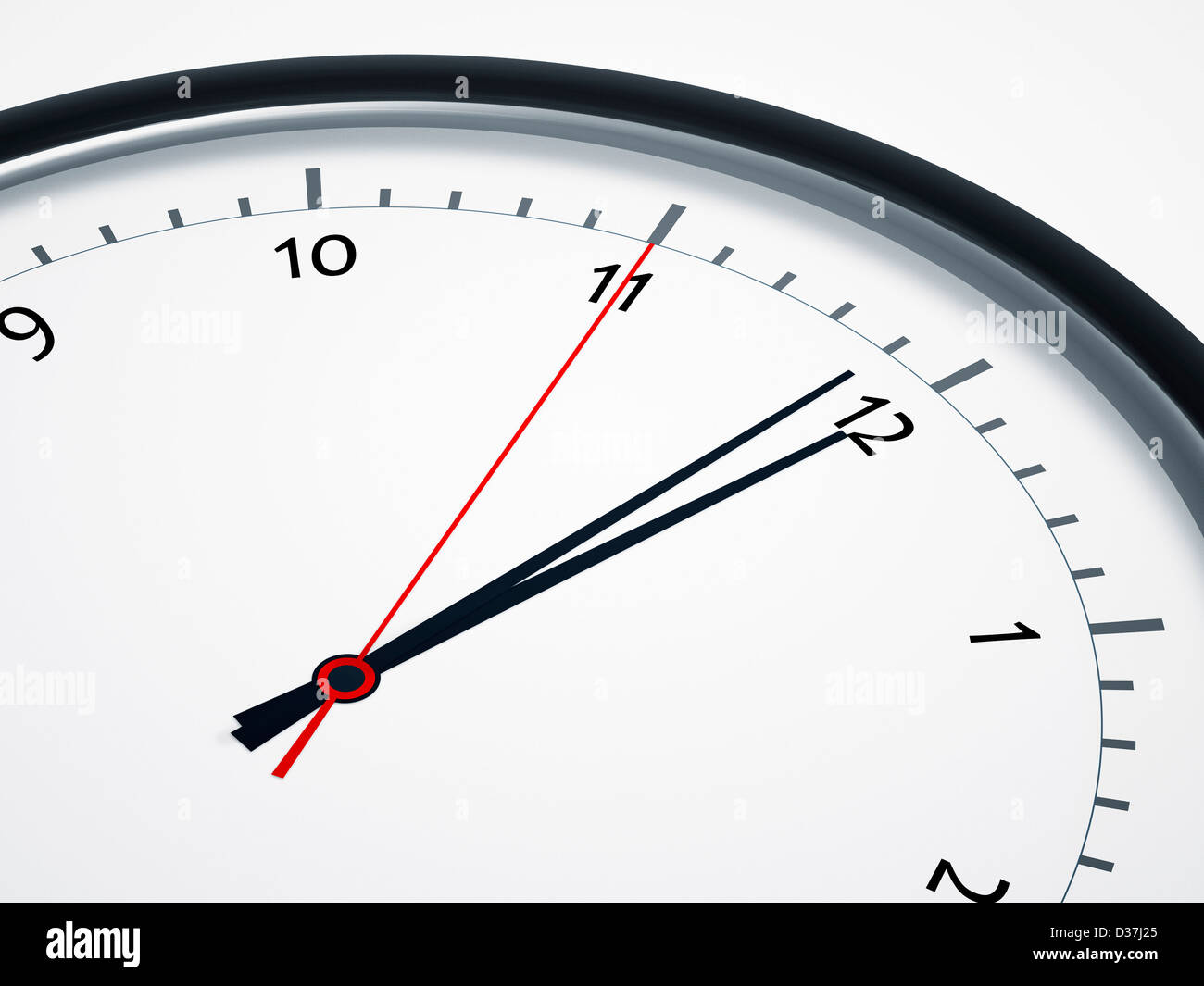 An image of a nice clock five seconds to twelve Stock Photo - Alamy