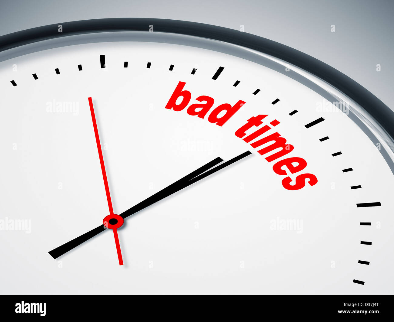 An image of a nice clock with bad times Stock Photo - Alamy