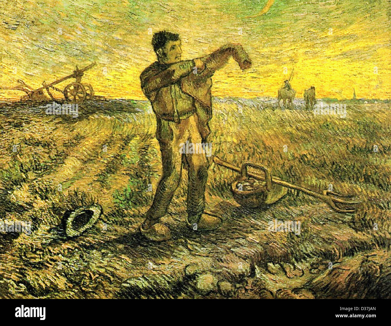 Vincent van Gogh, Evening - The End of the Day (after Millet) . 1889 ...