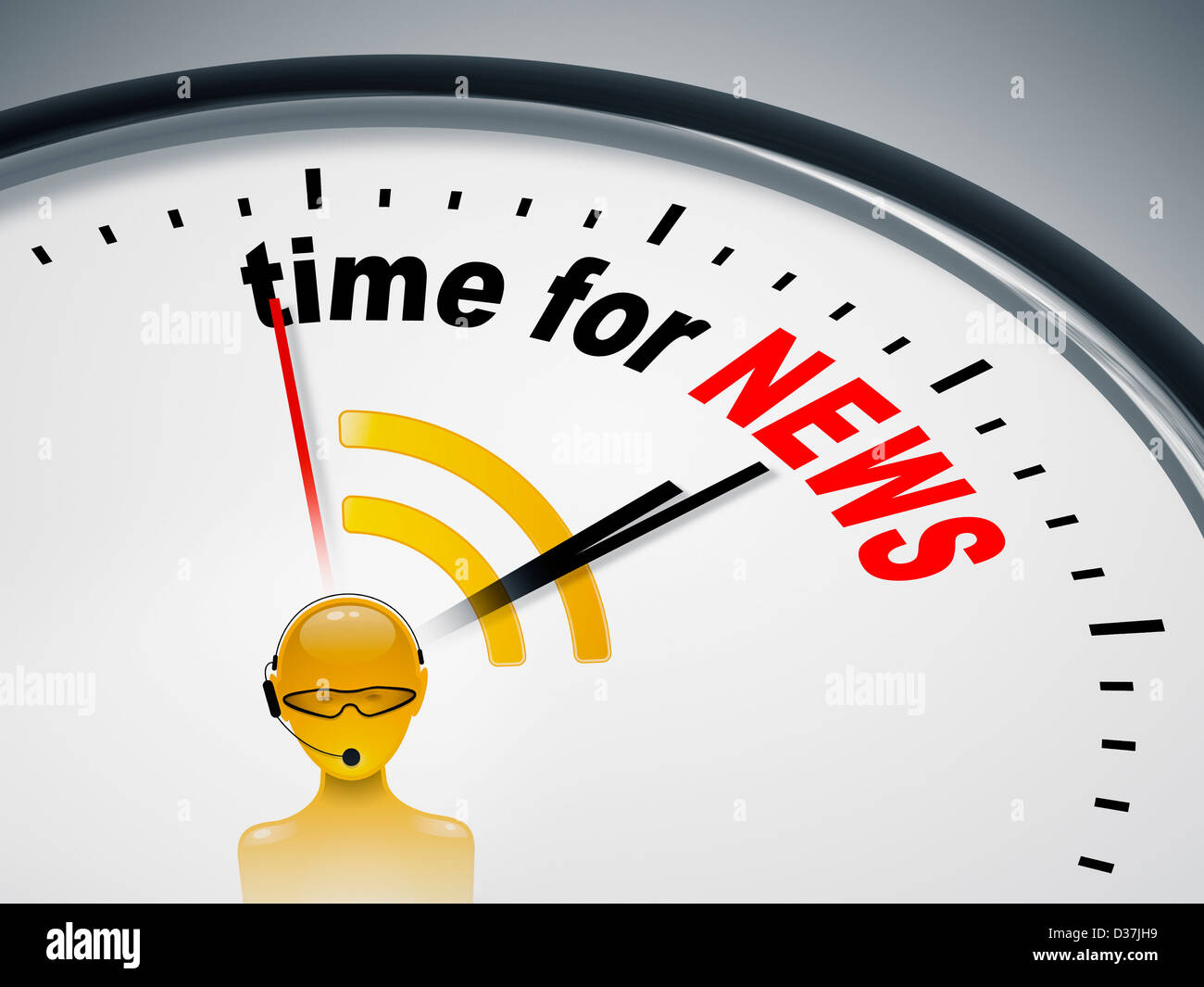 An image of a nice clock with time for news Stock Photo - Alamy