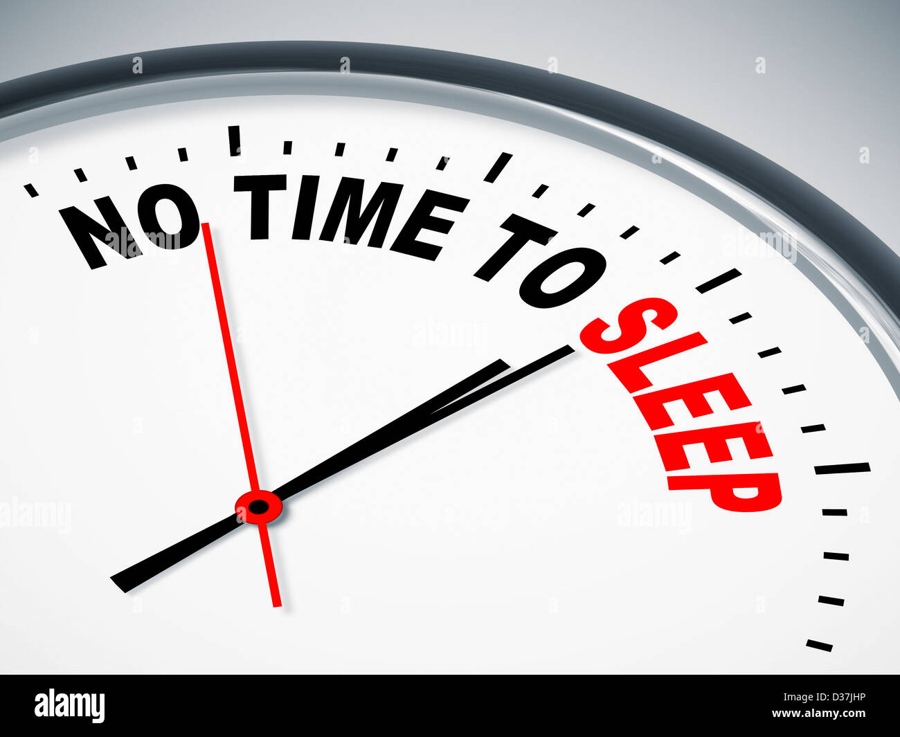 An image of a nice clock with no time to sleep Stock Photo - Alamy