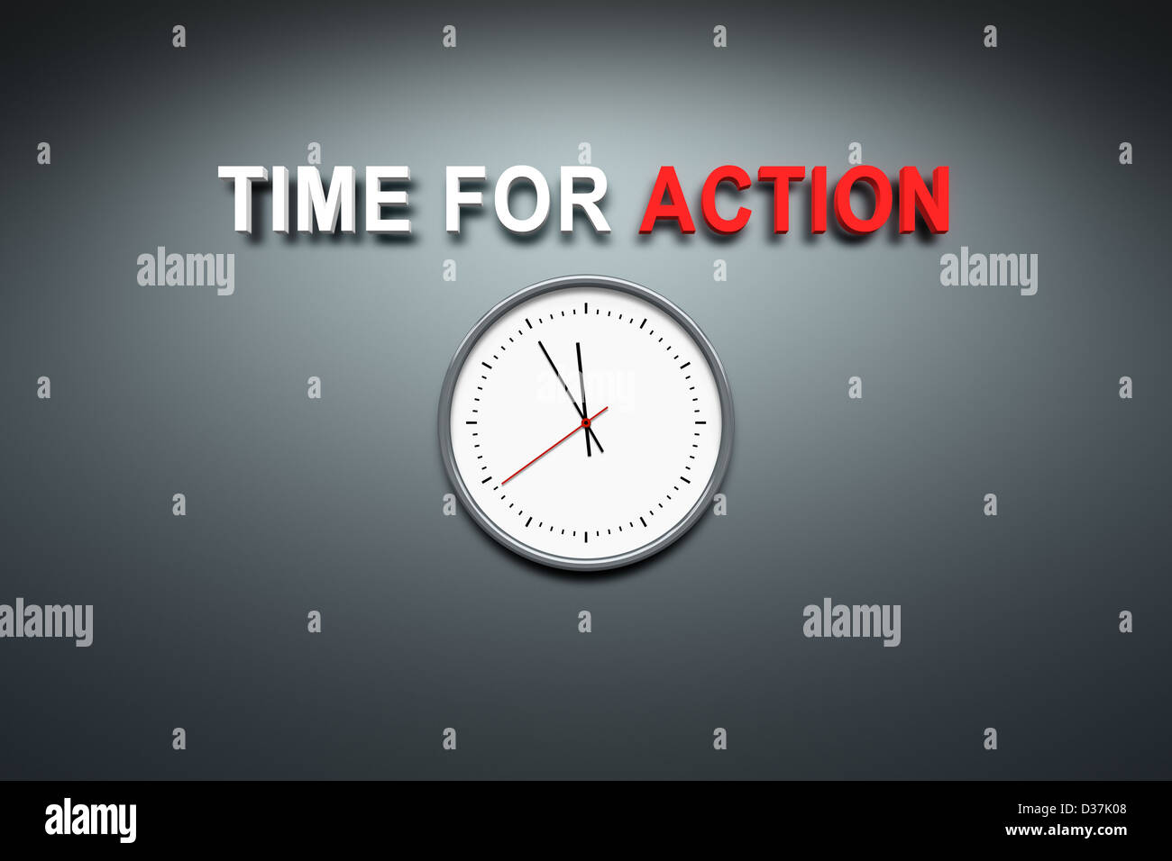 A wall with the words time for action Stock Photo - Alamy