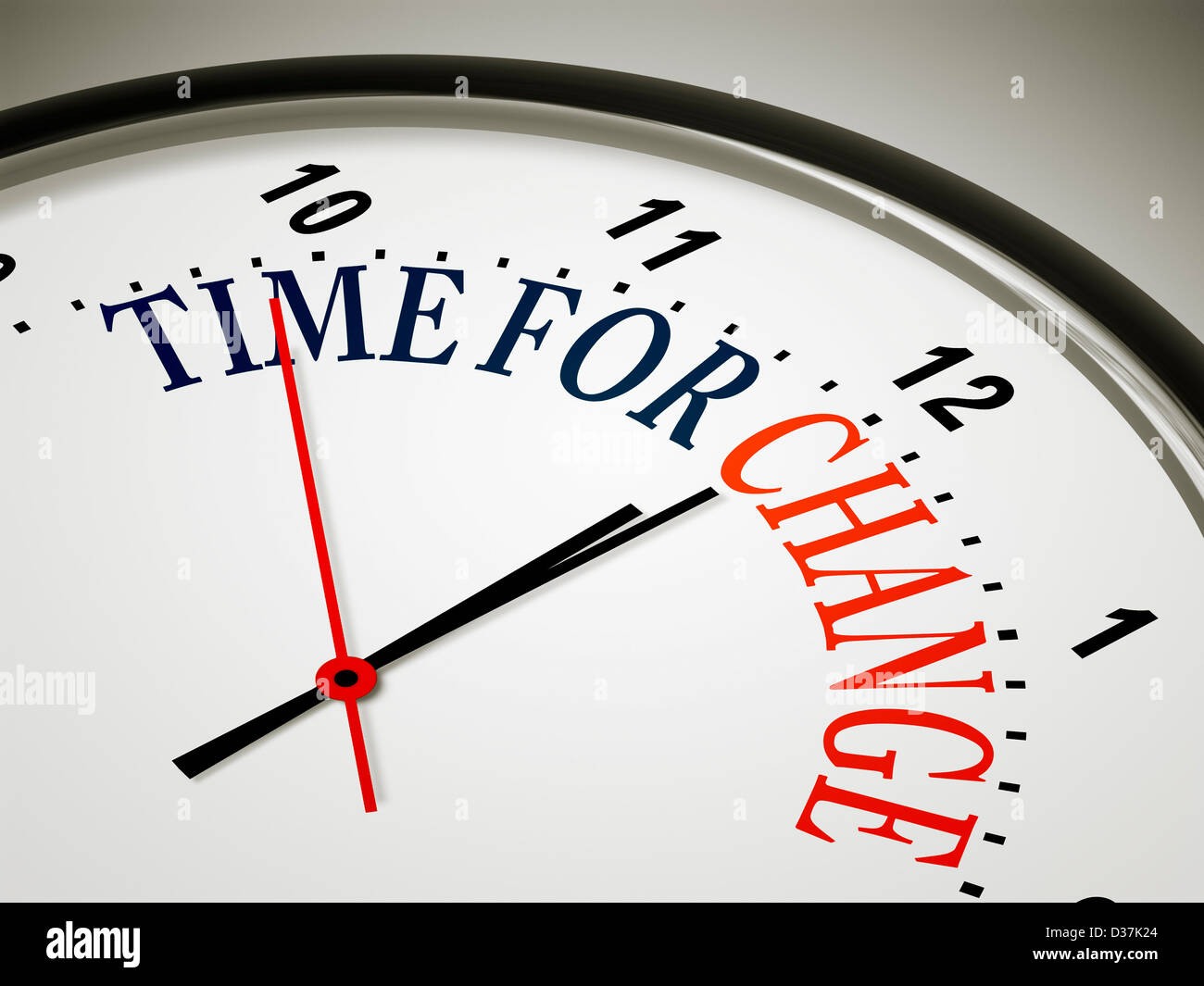 An image of a nice clock with time for change Stock Photo - Alamy