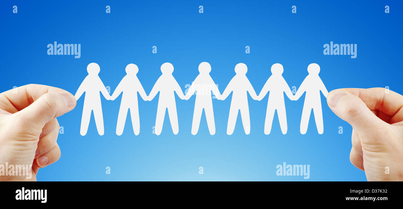 People team in hands Stock Photo - Alamy
