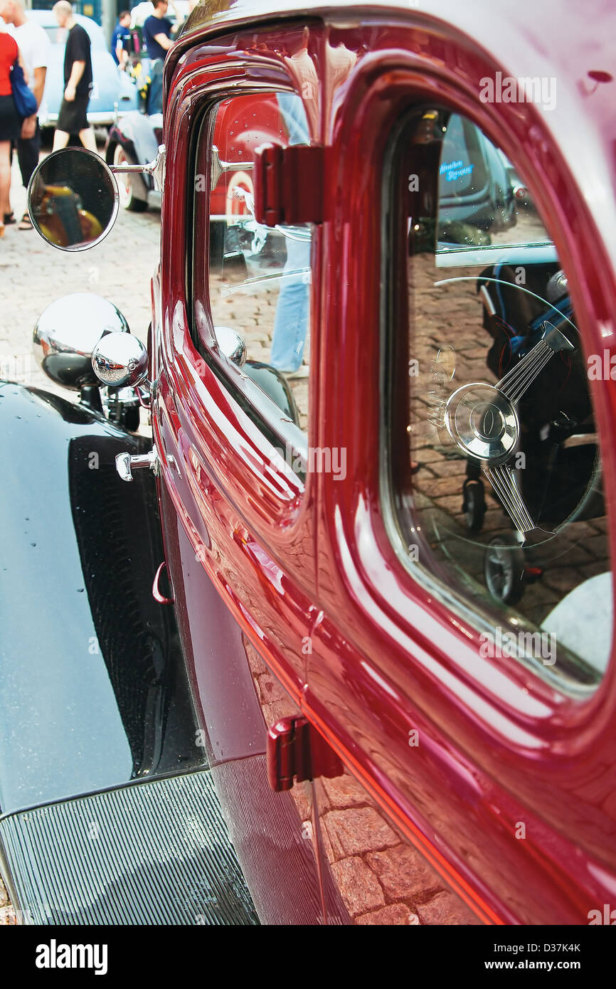 Antique car chic red and in excellent condition Stock Photo - Alamy