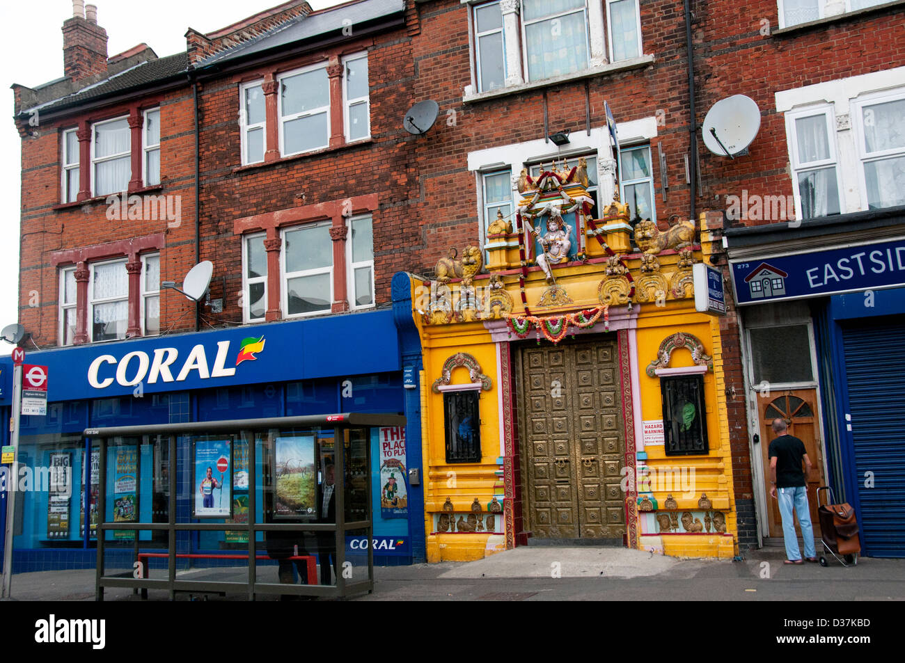 Sri Merupuram Kali Amman Temple, Walthamstow, London High Street with ...