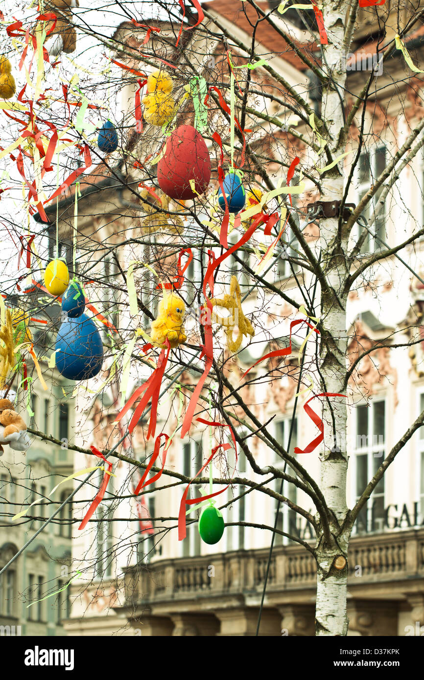 Prague easter tree eggs hi-res stock photography and images - Alamy