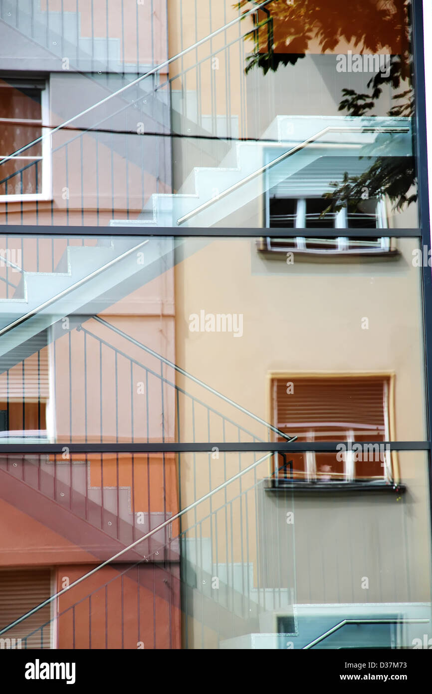 Reflection of Architecture in a window Stock Photo - Alamy