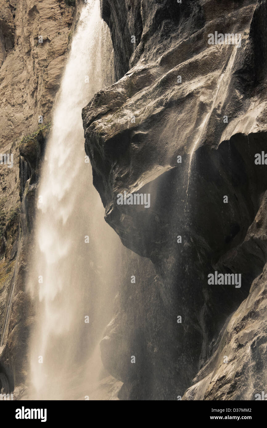 The person from a stone. Falls Stock Photo - Alamy