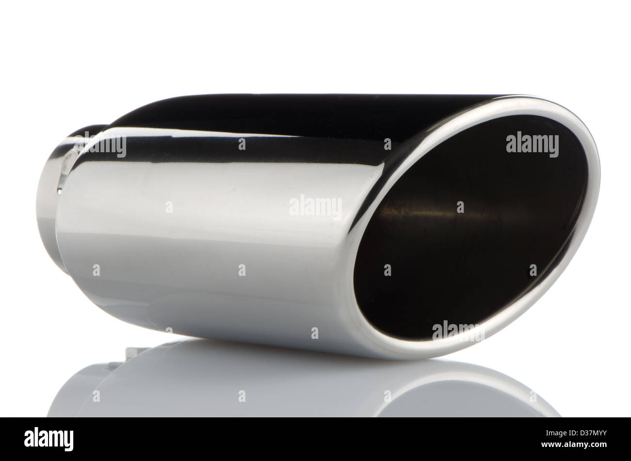 Sports exhaust pipe for the car on white background Stock Photo - Alamy