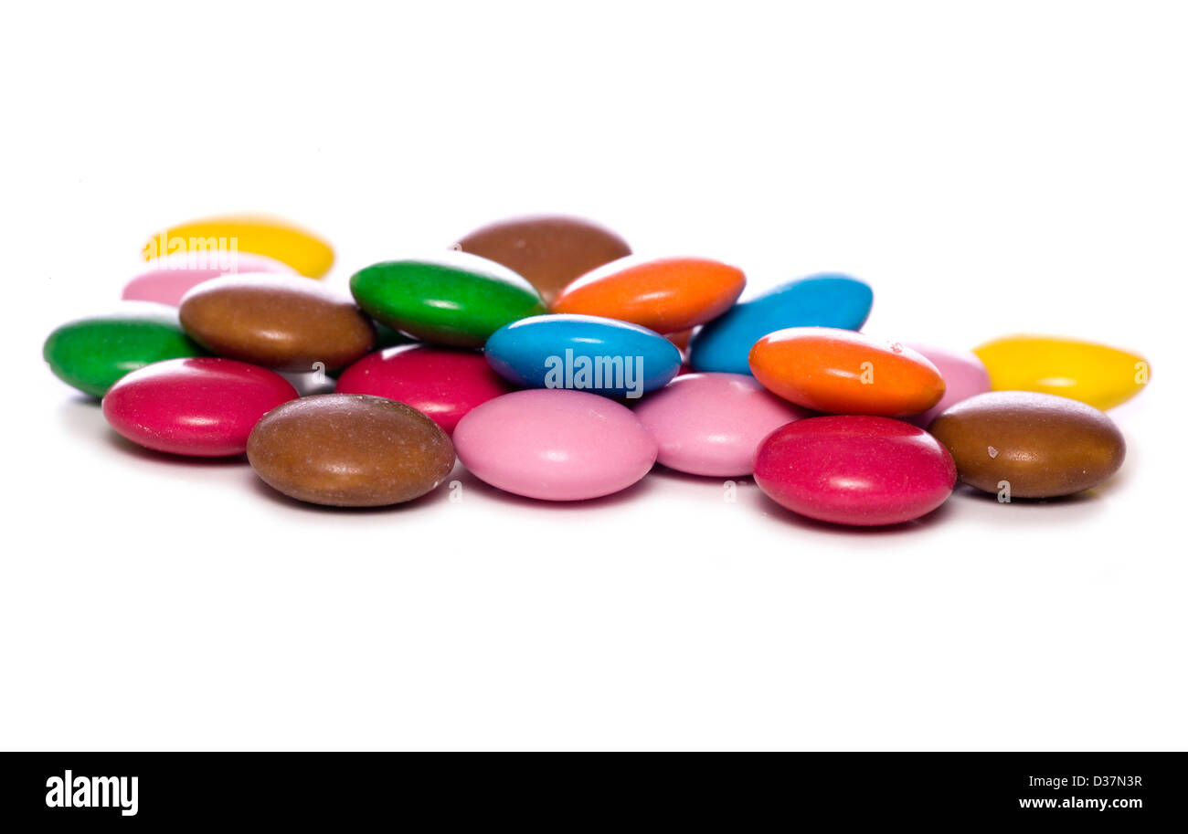pile of smarties studio cutout Stock Photo - Alamy