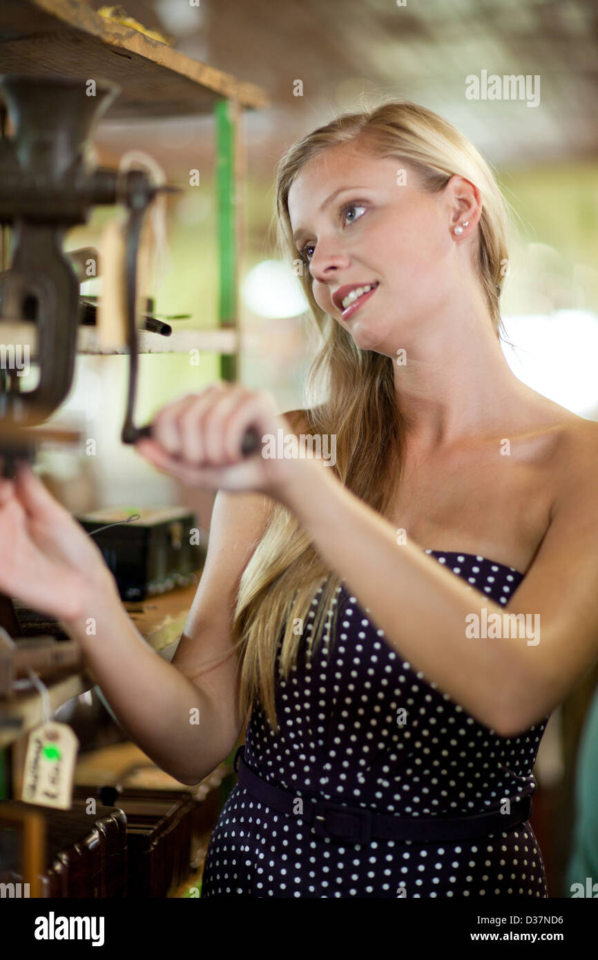 Thrift store female hi-res stock photography and images - Alamy