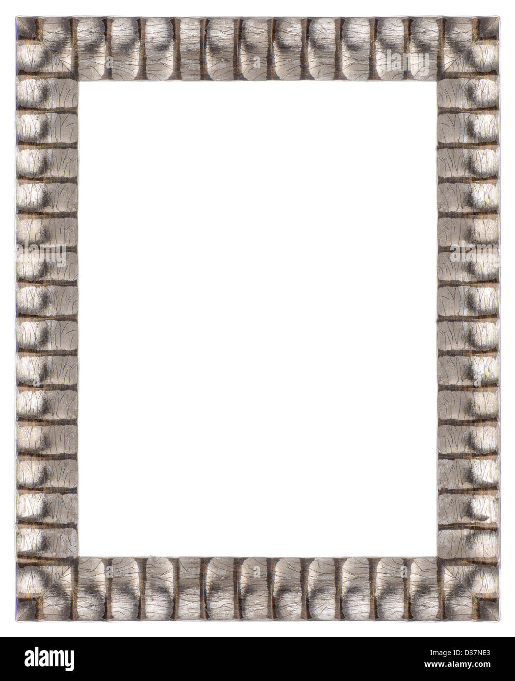 Silver frame isolated on white background Stock Photo - Alamy