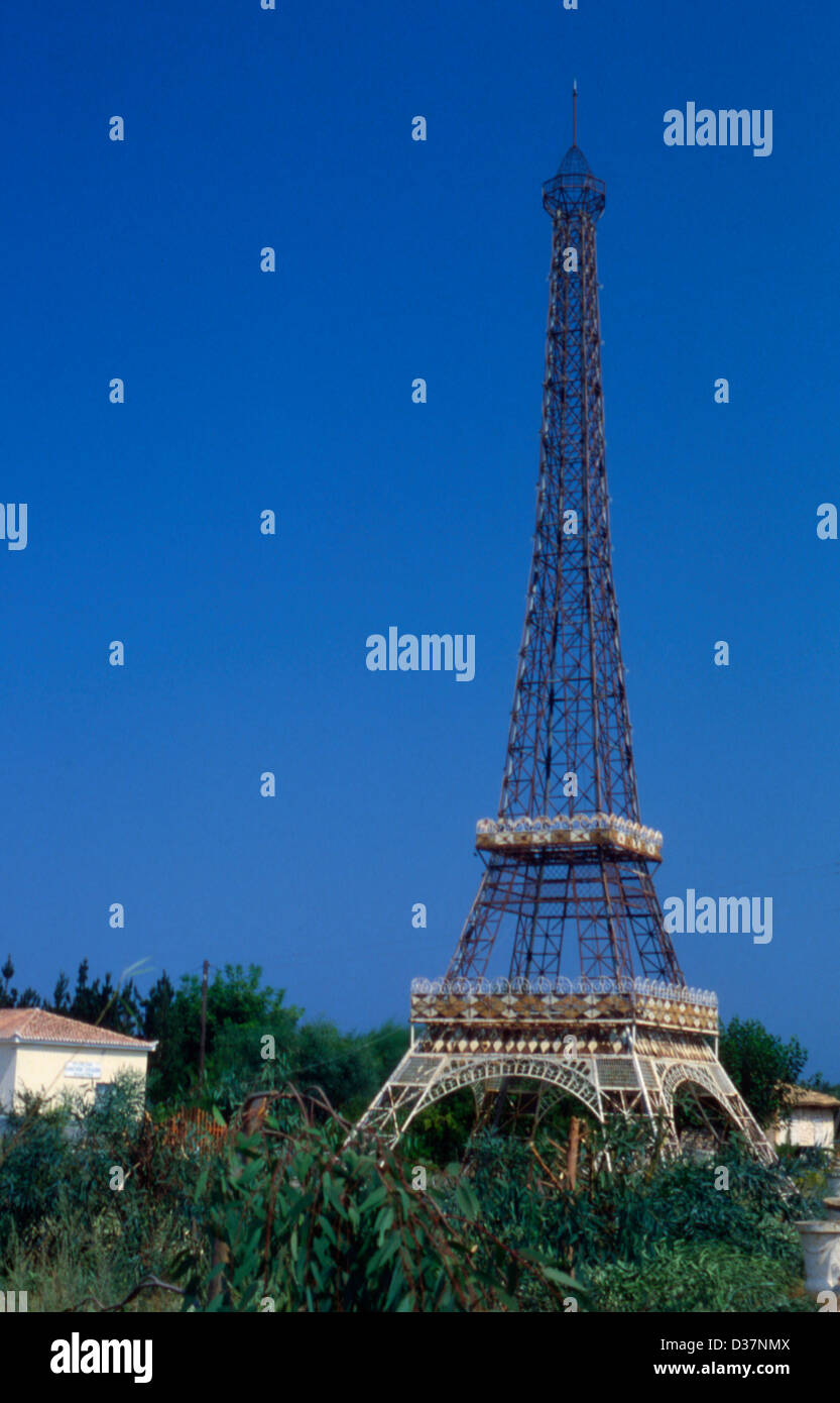 Eiffel-tower, a copy of the building in Greece, Filiatra, close to ...