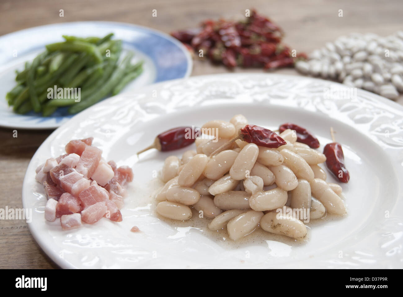 white beans typical food of Calabria in the southern of Italy Stock ...
