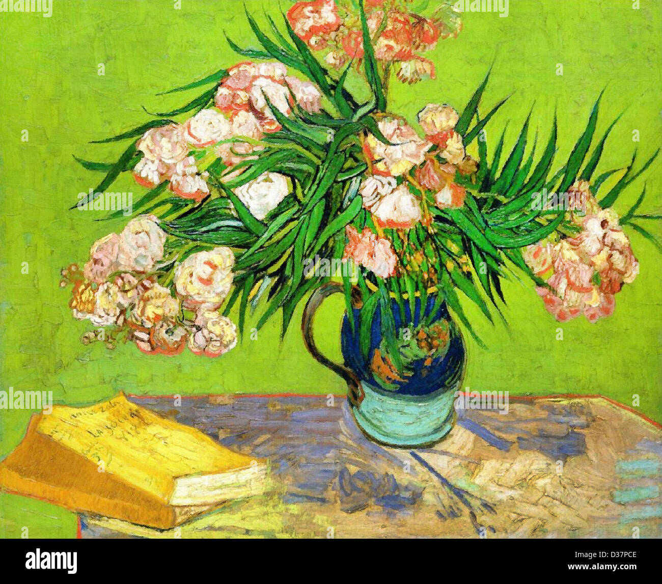 Vincent van Gogh, Oleanders and Books. 1888. Post-Impressionism. Oil on ...