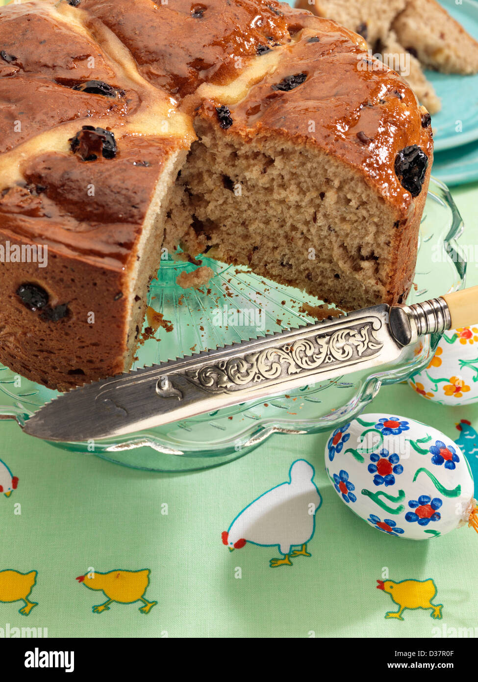 Hot cross cake Stock Photo - Alamy