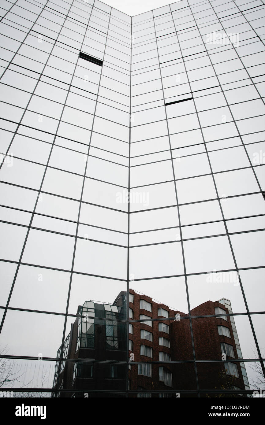 Building reflected in glass windows Stock Photo - Alamy