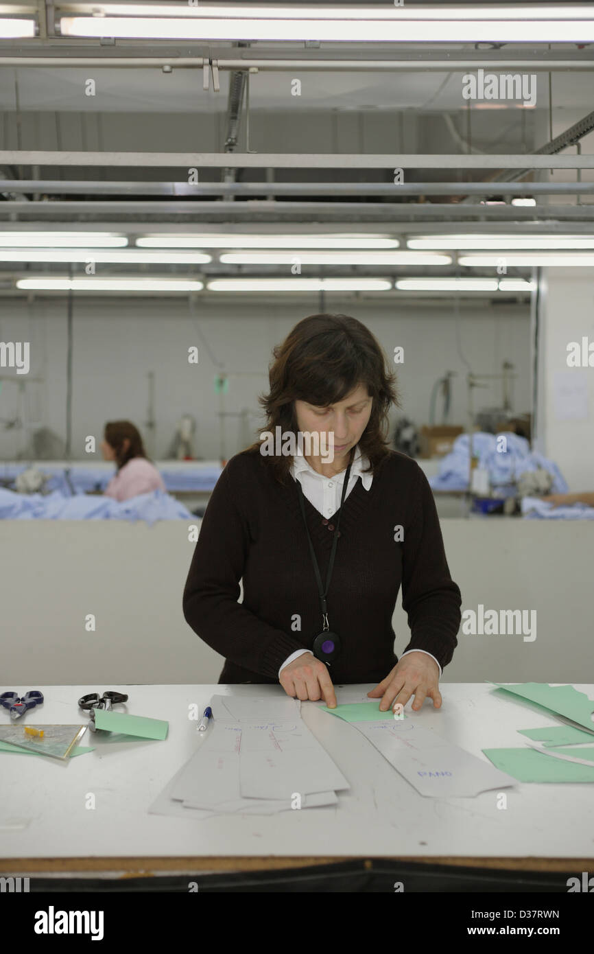 Istanbul, Turkey, Associate pattern created in a textile factory Stock ...