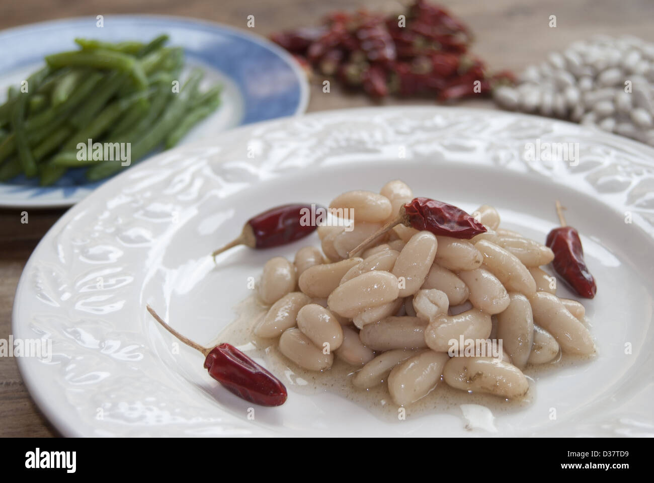 white beans typical food of Calabria in the southern of Italy Stock ...