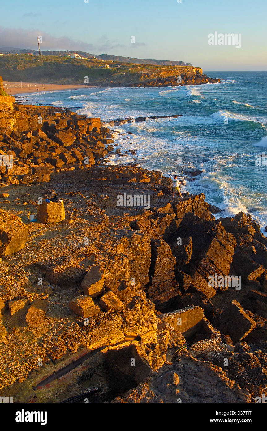 Azenhas do Mar, Cliffs at Praia das maças ( das maças Beach), Colares ...