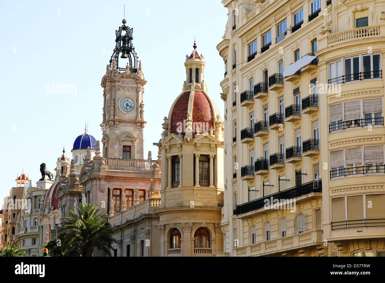Historic Architecture in the center of Valencia, Spain Stock Photo - Alamy