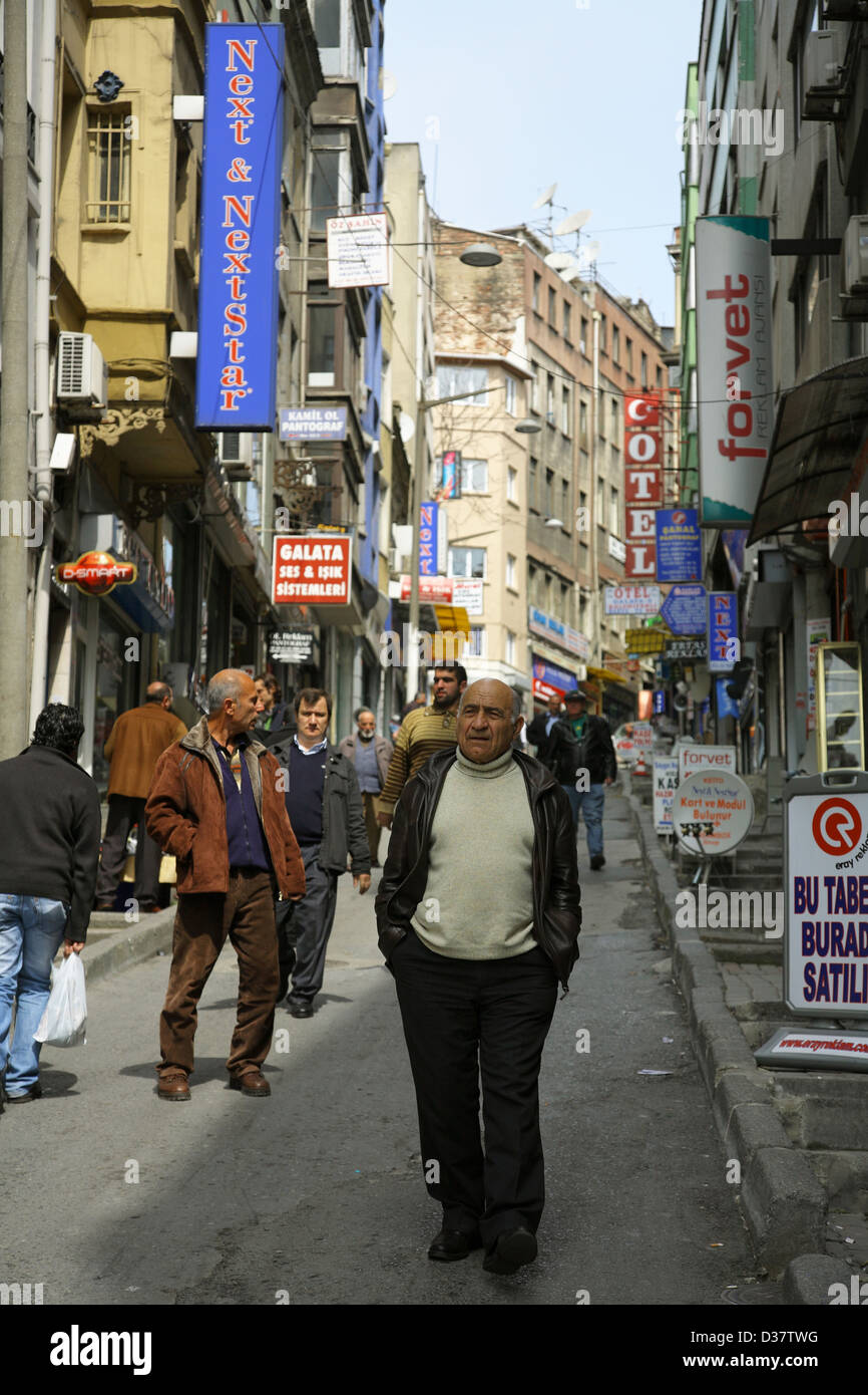 Istanbul, Turkey, in Karaköy alley, the old tool quarter Stock Photo ...